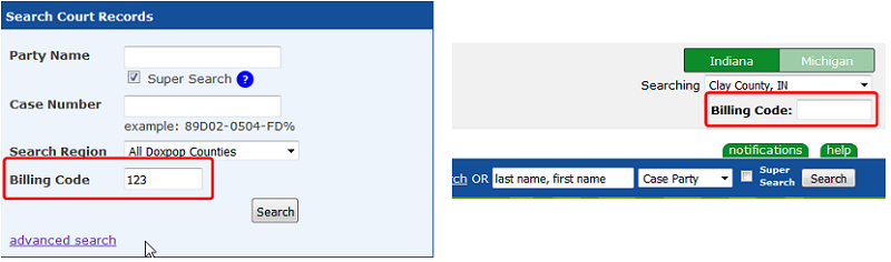 Billing Codes